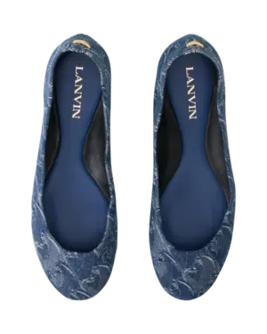 LANVIN Lunar Year Denim Ballerinas