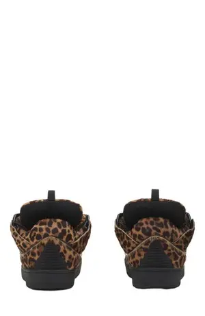 LANVIN Curb Leopard-print Pony Sneakers