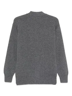 BARBA NAPOLI Merino-wool Cardigan - Grey