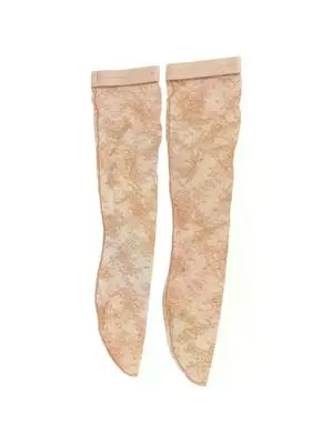 GIANVITO ROSSI Lace Stockings - Pink