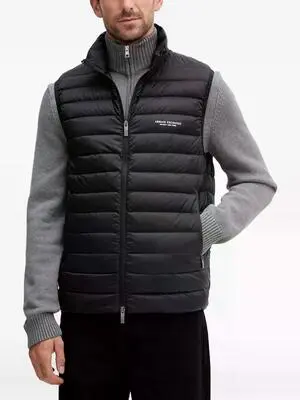 Armani Exchange Zip-fastening Quilted Gilet - Black