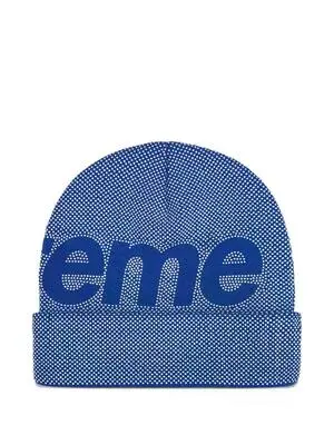 Supreme Logo-detail Beanie - Blue