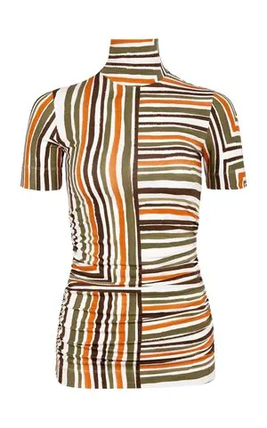 Silvia Tcherassi Leiza Striped Turtleneck Shirt