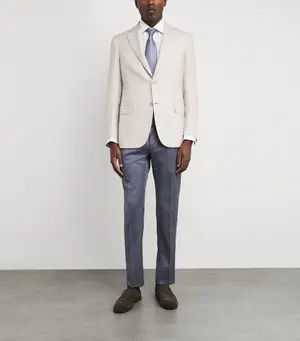 Brioni Wool-silk Check Ravello Blazer