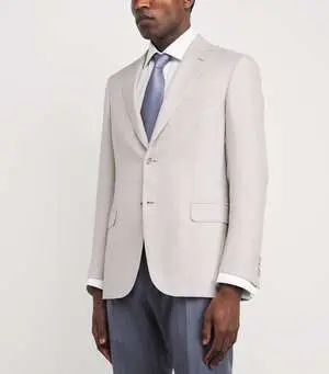 Brioni Wool-silk Check Ravello Blazer