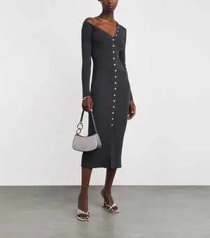 Staud Wool-blend Craftsman Midi Dress