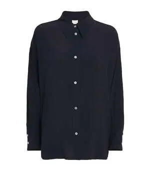 NOMADISSEM Shirred Silk Shirt