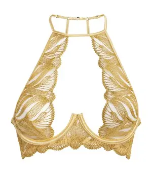 COCO DE MER Celeste Plunge Bra - Gold