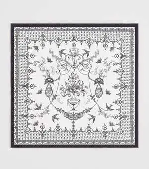 Harrods Silk Lace Print Scarf