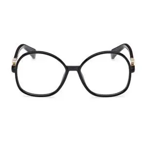 Max Mara Oversized Round Eyeglasses - Black