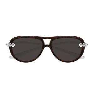 Bottega Veneta Signature Icons Aviator Sunglasses - Black