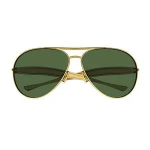 BOTTEGA VENETA Bottega Veneta Gold Metal Frame Sunglasses