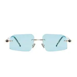 KUBORAUM Rimless Rectangle Sunglasses - Gold
