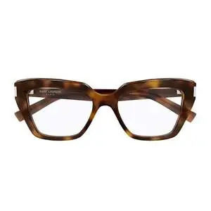 Saint Laurent Linea Corner Angle Eyeglasses - Havana