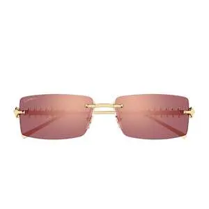 CARTIER Clash De Rimless Sunglasses - Gold