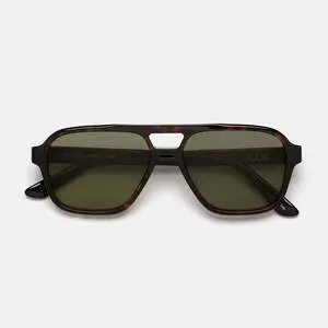 RETROSUPERFUTURE Pilot Sunglasses With Havana Acetate Frame