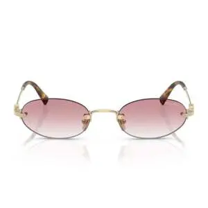Miu Miu Logo Sunglasses - Gold