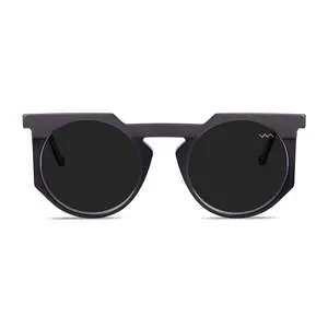 VAVA EYEWEAR White Label Round Frame Sunglasses - Black