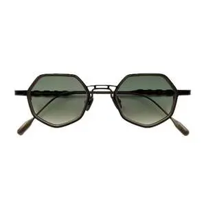 CAPOTE EYEWEAR Geometric Sunglasses With Double Nose Bridge - Gold