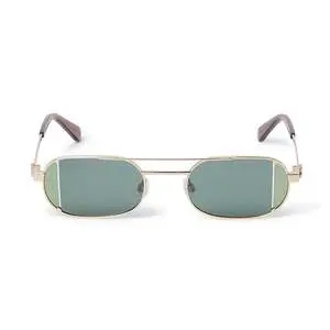 Off White Tone Aviator Sunglasses - Gold
