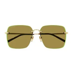 Gucci Gg1955sa Rimless Sunglasses - Gold