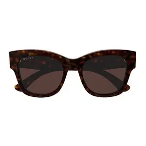 Gucci Sunglasses With Gold Logo - Havana