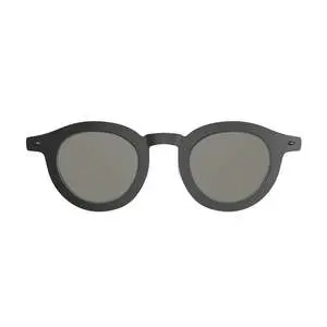 LINDBERG Sun Titanium Round Frame Sunglasses - Black