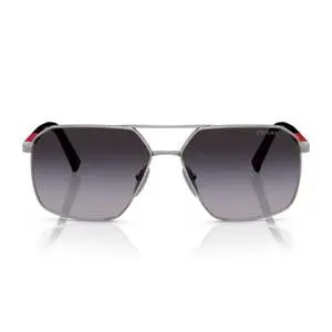 Prada Rectangular Sunglasses - Gunmetal