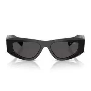 Prada Symbole Rectangular Sunglasses - Black