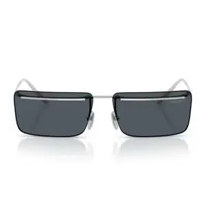 Prada Rectangular Rimless Sunglasses - Silver
