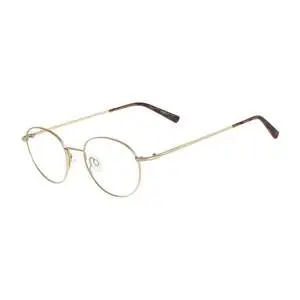 FLEXON Round Full Rim Eyeglasses - Gold