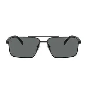 Prada Rectangular Polarized Sunglasses - Black