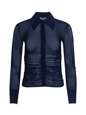 L'Agence Isola Mesh Blouse - Midnight