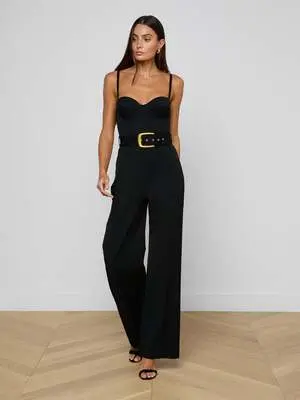 L'Agence Jessa Bustier Jumpsuit - Black