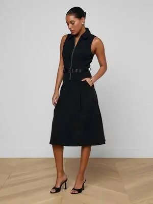 L'Agence Kylo Shirt Dress - Black