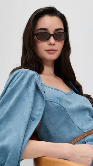Le Specs Honey Pot Rectangle Sunglasses