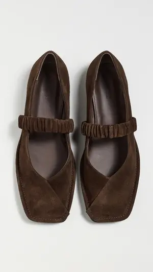 ALOHAS Lautan Suede Leather Ballet Flats - Suede Brown