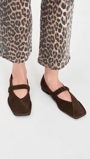 ALOHAS Lautan Suede Leather Ballet Flats - Suede Brown