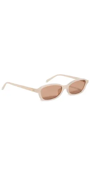 Le Specs Rectangle Sunglasses - Nude