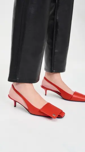 COURREGES Fold Kitten Slingbacks