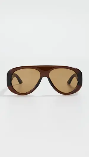 Le Specs Dream Boat Aviator Sunglasses - Cocoa
