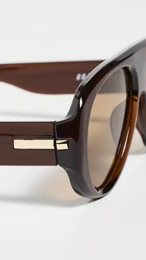 Le Specs Dream Boat Aviator Sunglasses - Cocoa