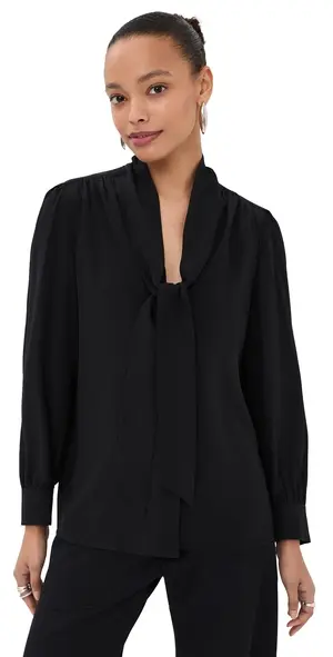 Black Silk Blouse Blouses