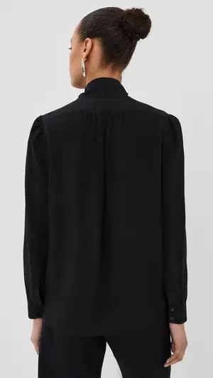 NILI LOTAN Colt Silk Blouse - Black