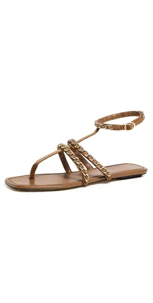 STUART WEITZMAN Soluxe Crystal Embellished Sandals - Toasted Almond
