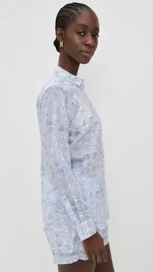 MAREA Seashell Print Cotton Shirt