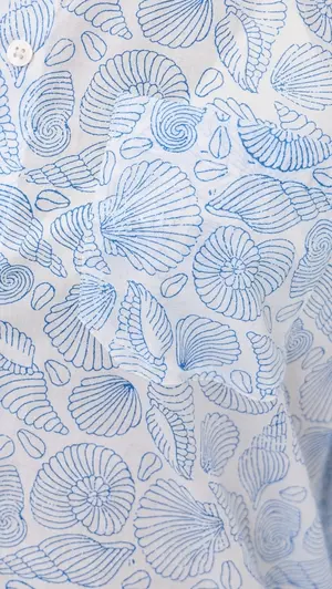 MAREA Seashell Print Cotton Shirt