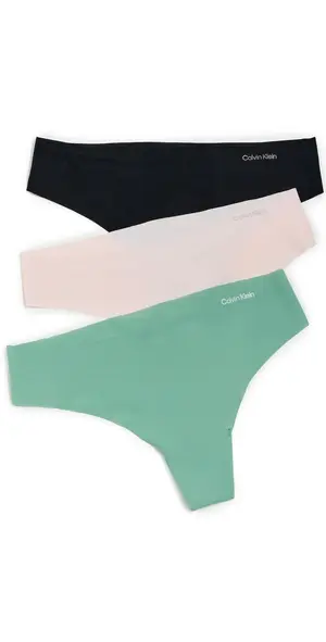 Calvin Klein Invisibles Thong 3 Pack - Multi