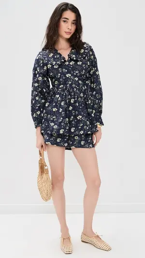 LA MAREGOLD Floral Print Poplin Shorts