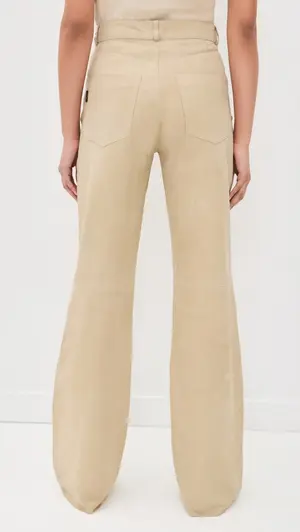 HAIKURE Korea Suede Pants - Beige